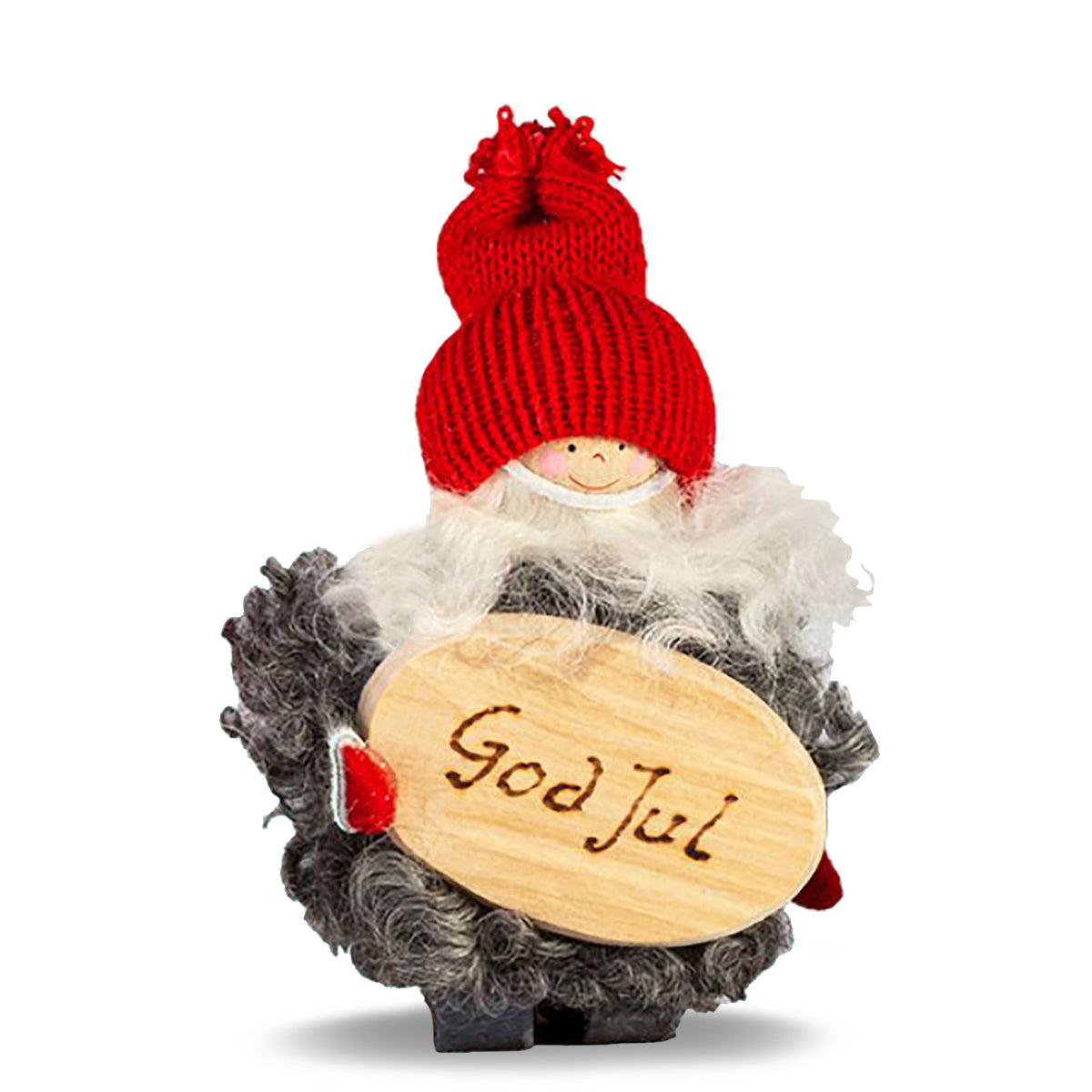 Swedish Tomte with God Jul Sign, Red Hat – FJØRN Scandinavian