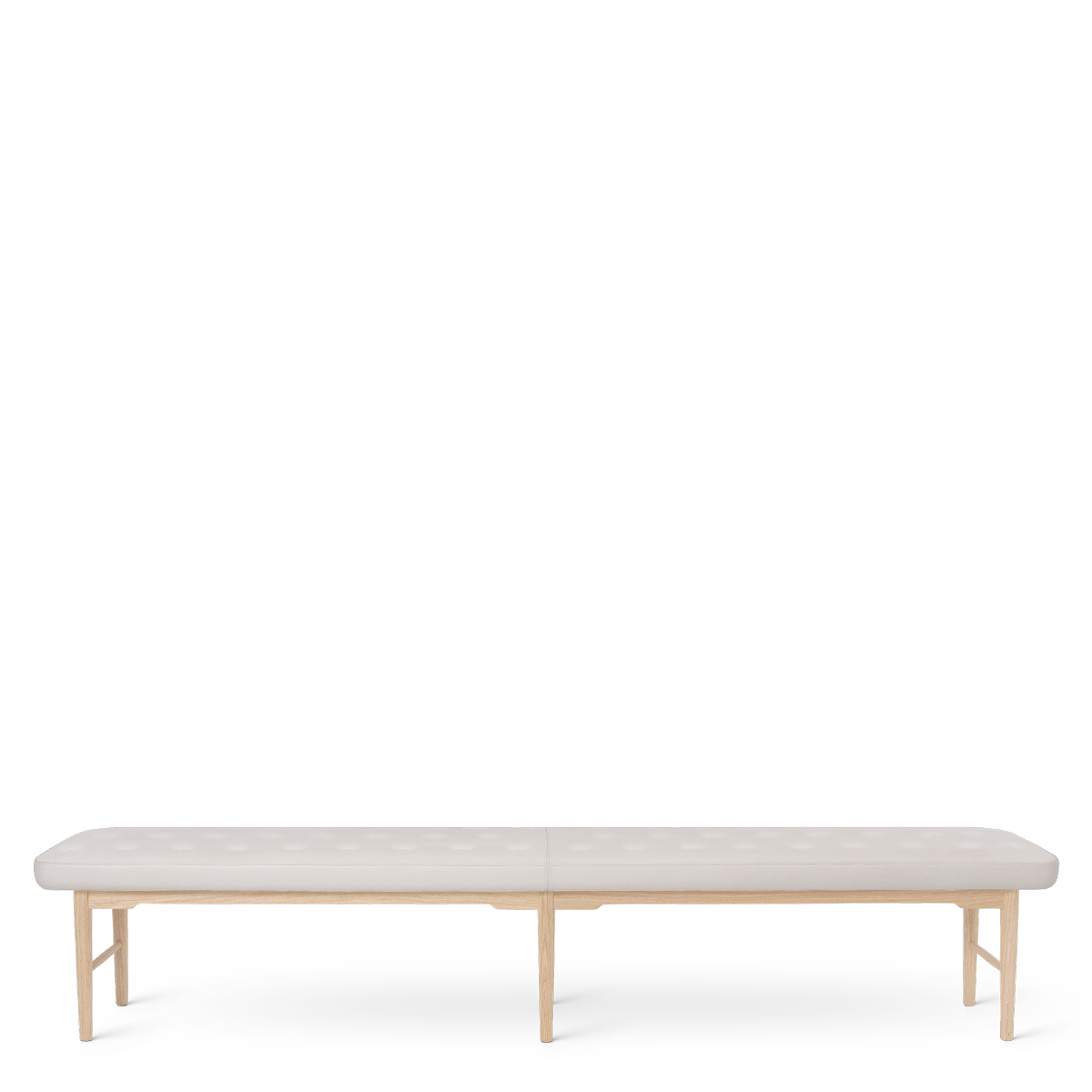 VLA Foyer Bench, Soaped Oak, Thor 390 White Leather – FJØRN Scandinavian