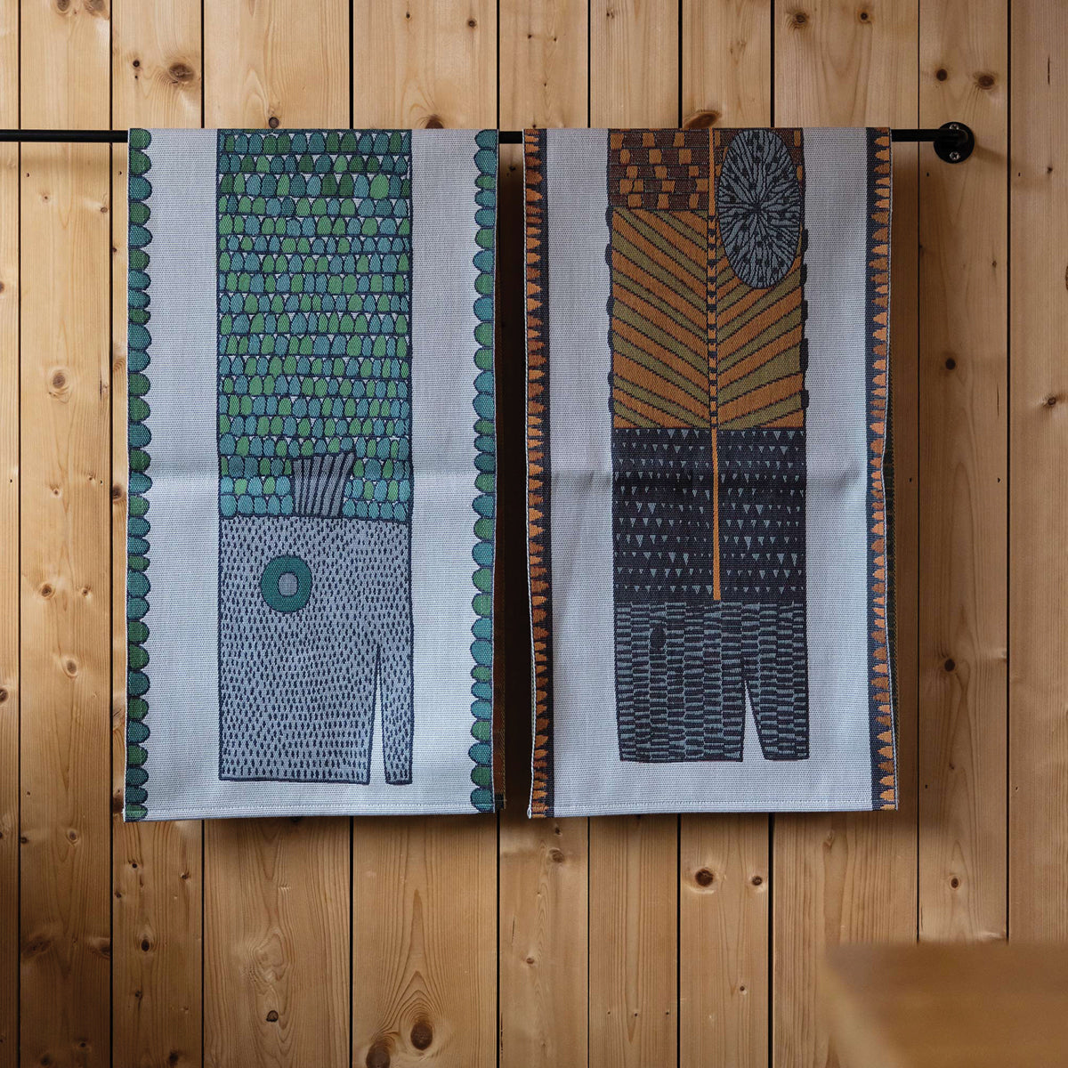 Fiskben & Nätmönster Woven Organic Cotton Table Runner Collection - 2 ...