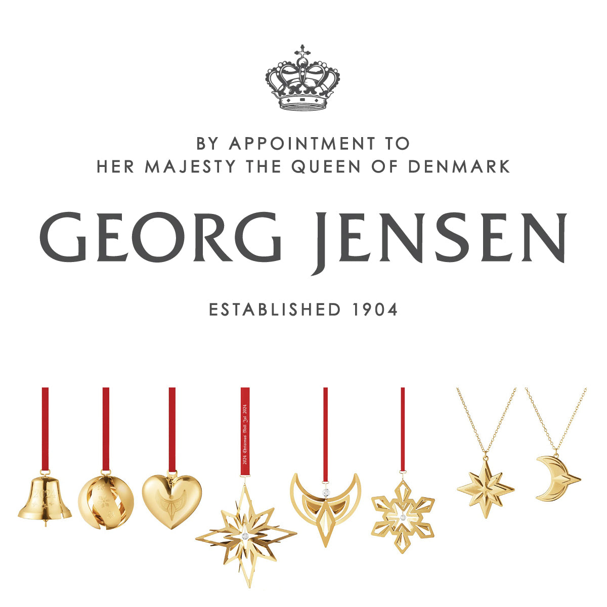Georg Jensen 2024 Holiday Ornament Gift Set, Eight Pieces - 18kt Gold ...