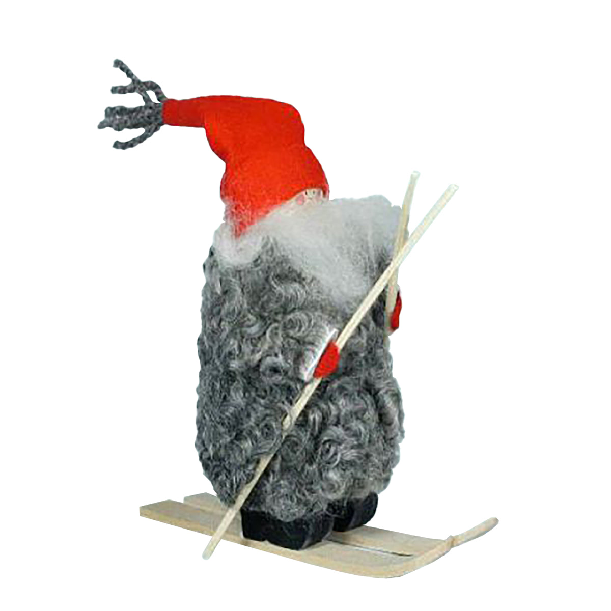 Swedish Tomte on Skis with Tall Red Hat – FJØRN Scandinavian