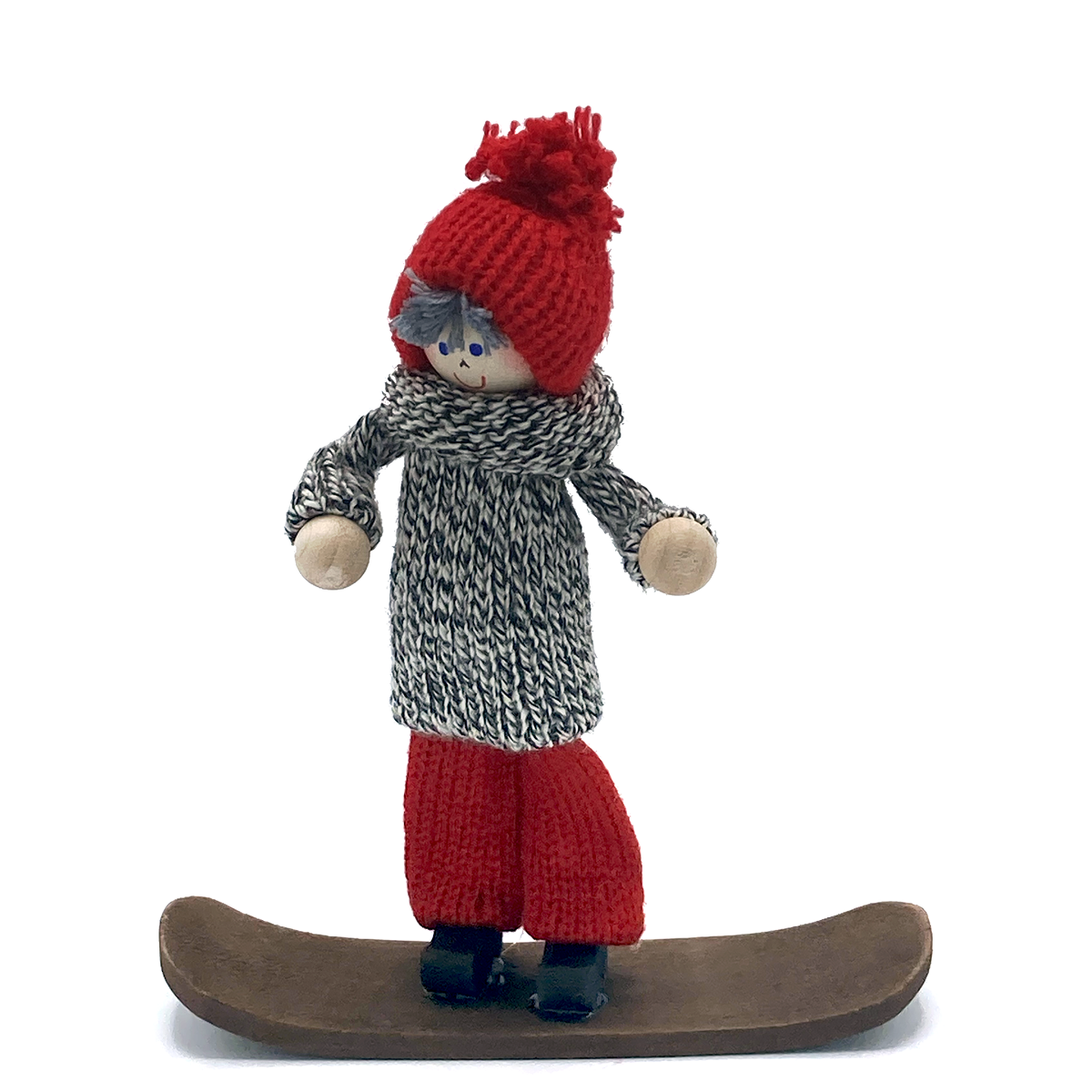 Swedish Tomte Girl & Boy on Snowboard – FJØRN Scandinavian