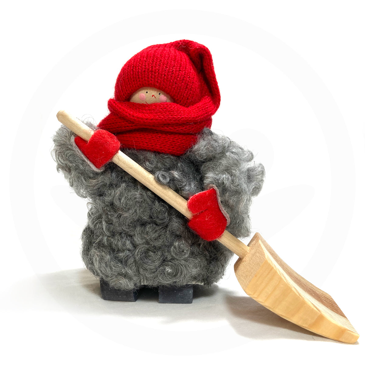Swedish Tomte with Long Stocking Hat & Shovel – FJØRN Scandinavian